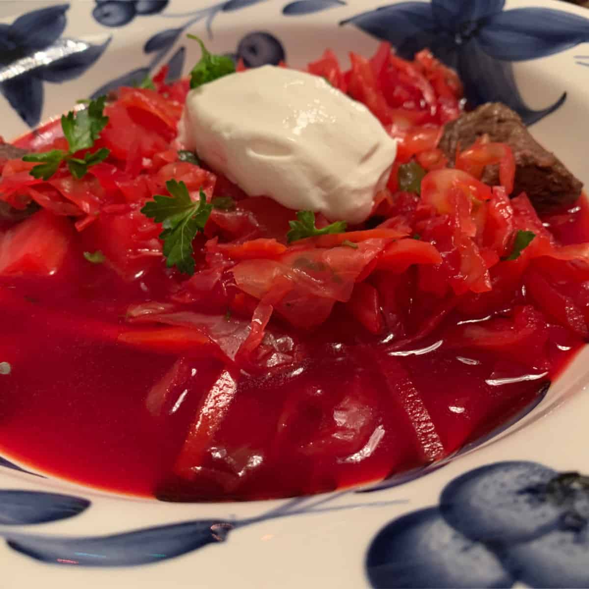 Colorful And Flavorful Borsch - Cafe Osharak