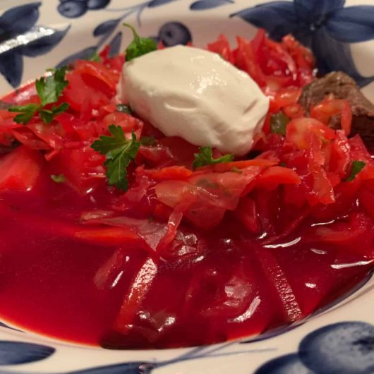 Colorful and Flavorful Borsch - Cafe Osharak