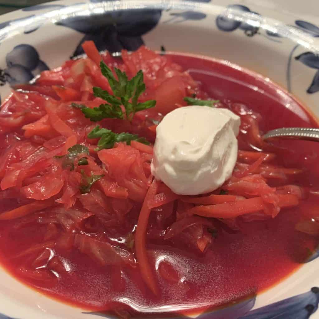 Colorful and Flavorful Borsch - Cafe Osharak