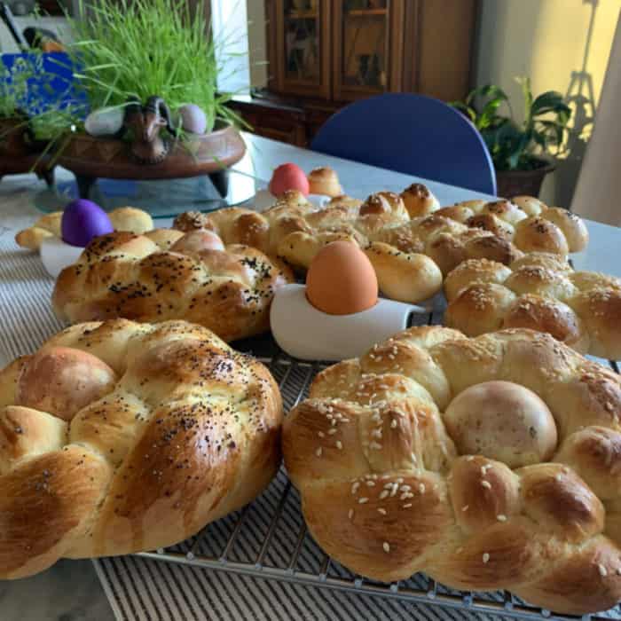 Zatiki Chorek - Armenian Easter Bread - Cafe Osharak