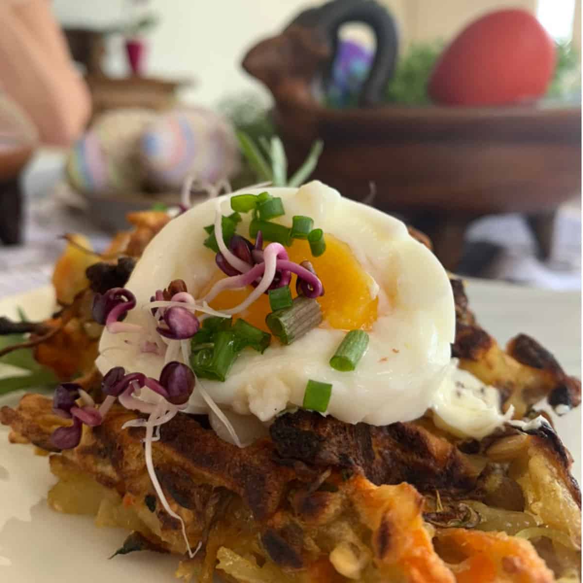 Savory Veggie Waffles - Cafe Osharak