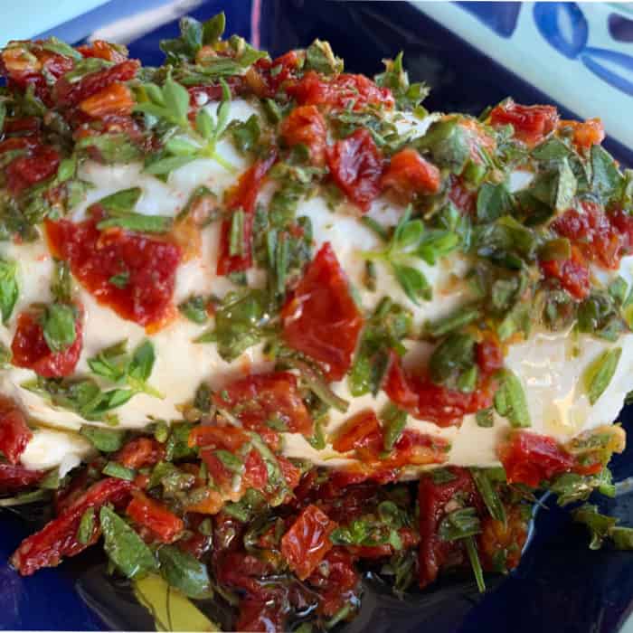 Marinated Goat Cheese -Sundry Tomatoes - Cafe Osharak