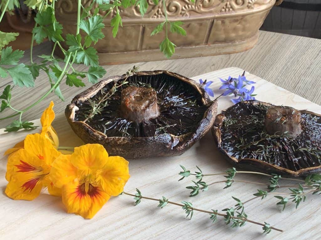 Smoked Portobello Mushrooms on the Grill - Cafe Osharak