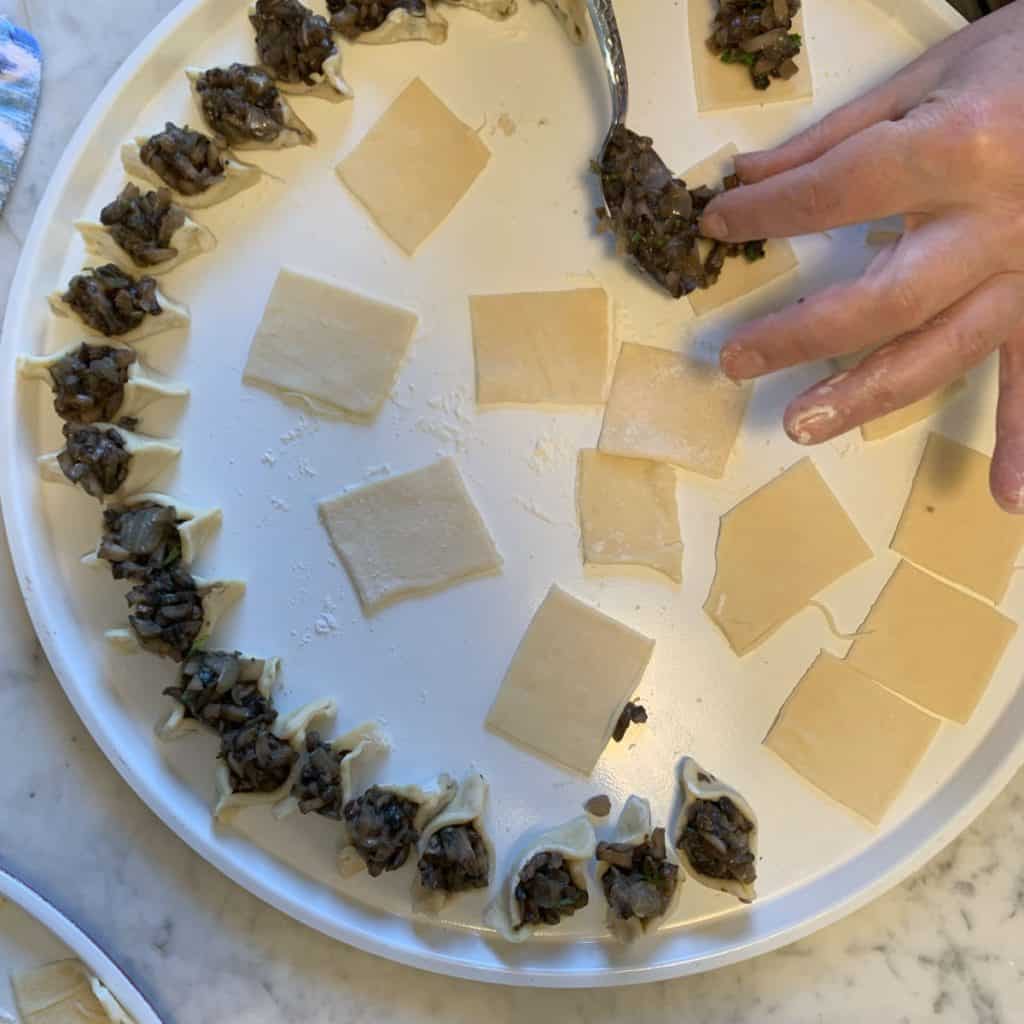 Vegetarian Manti with Mushrooms – Armenian Baked Dumplings, Plant-Based