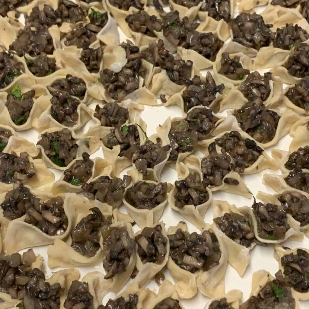 Vegetarian Manti with Mushrooms – Armenian Baked Dumplings, Plant-Based